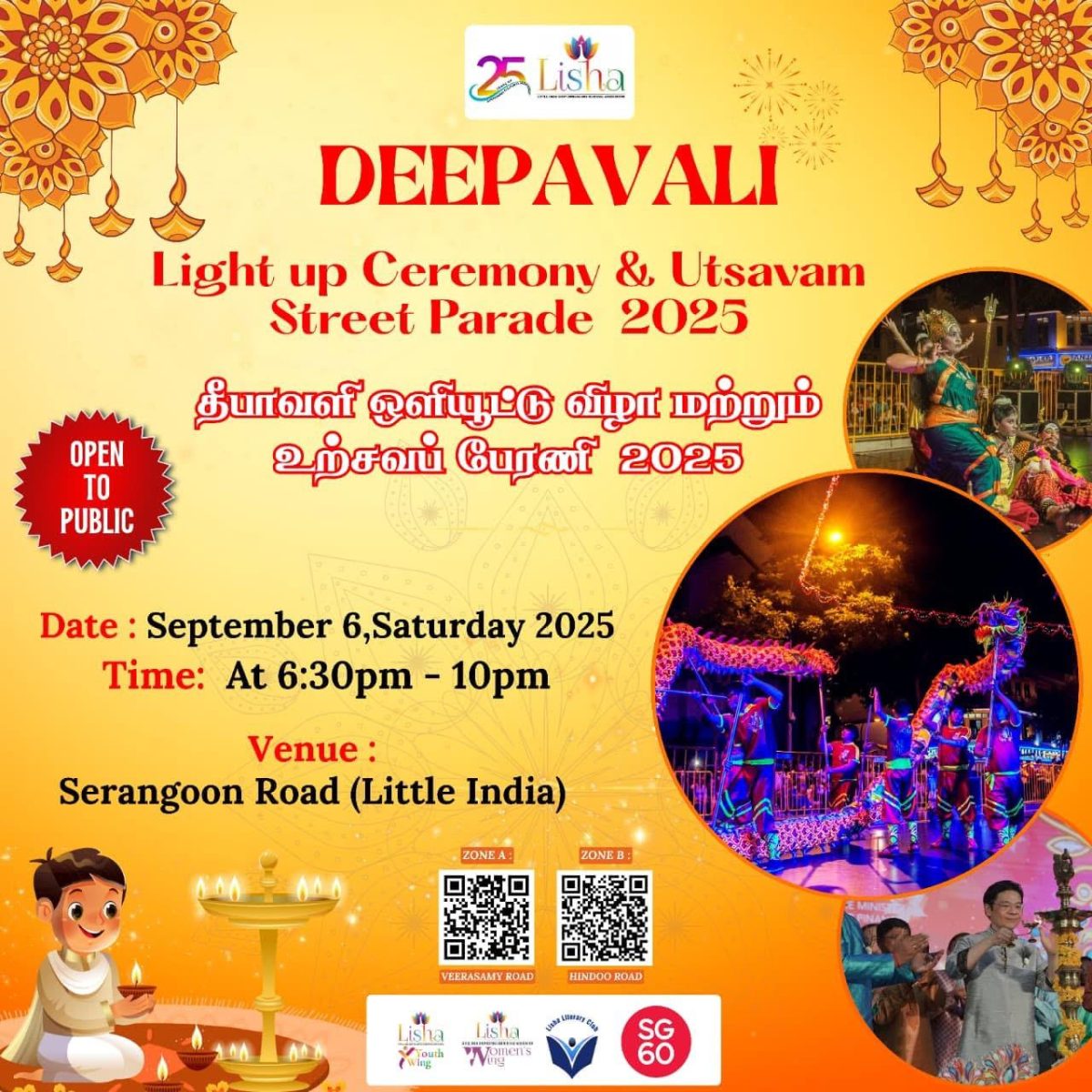 Deepavali LIGHT UP 2025 and UTSAVAM - Sing-Ind Voice